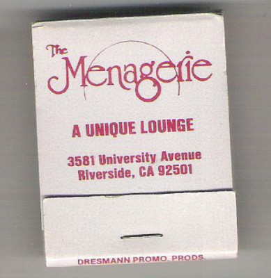 The Menagerie MATCHBOOK University Ave RIVERSIDE, CALIFORNIA | eBay