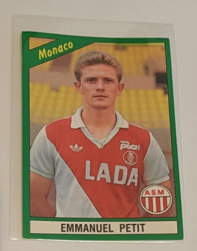 Image Sticker Vignette Cromo n°118 EMMANUEL PETIT AS MONACO FOOT 91 ...