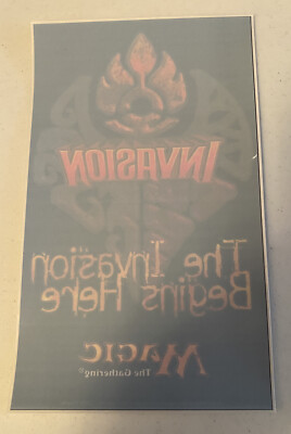 Magic The Gathering Invasion Promo Window Cling Sticker NEW MTG 6 x 10 ...