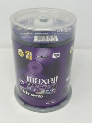 Maxwell DVD-R Discs 4.7GB/16X/120 MIN Brand New and Sealed 100 Pack | eBay