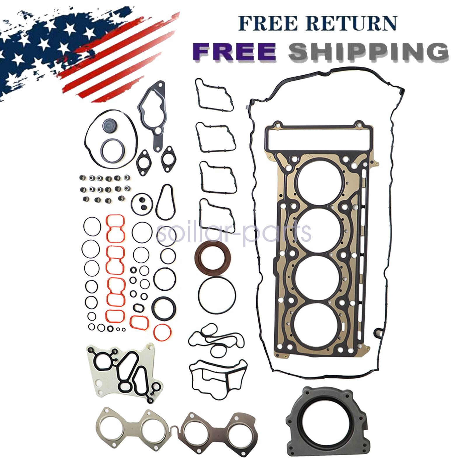 Engine Rebuild Overhaul Gasket Seals Kit For Mercedes-Benz 1.8T W204 ...