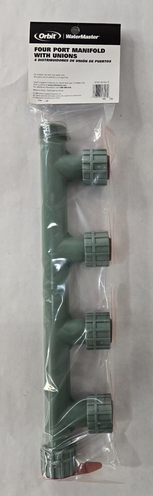 Orbit 1" WaterMaster Dura 4 Port Manifold With Unions 6 Six a Full Case ...