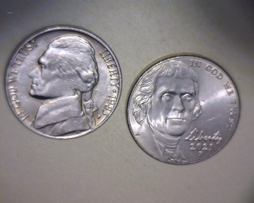1983-2021 JEFFERSON NICKEL 2-COINS🌟STRUCK THRU /DIE CHIPS/CUDS🌟US ERROR COIN | eBay