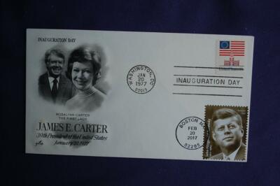 1977 Jimmy Carter Inaugural Event & JFK 49c Stamp FDC Artcraft Sc#5175 ...