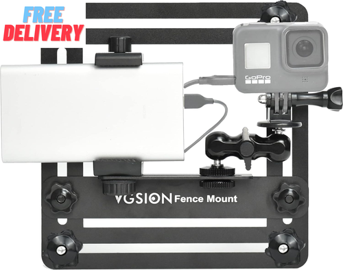 sion Aluminum Action Camera/Phone Backstop Chain Link Fence Mount for ...