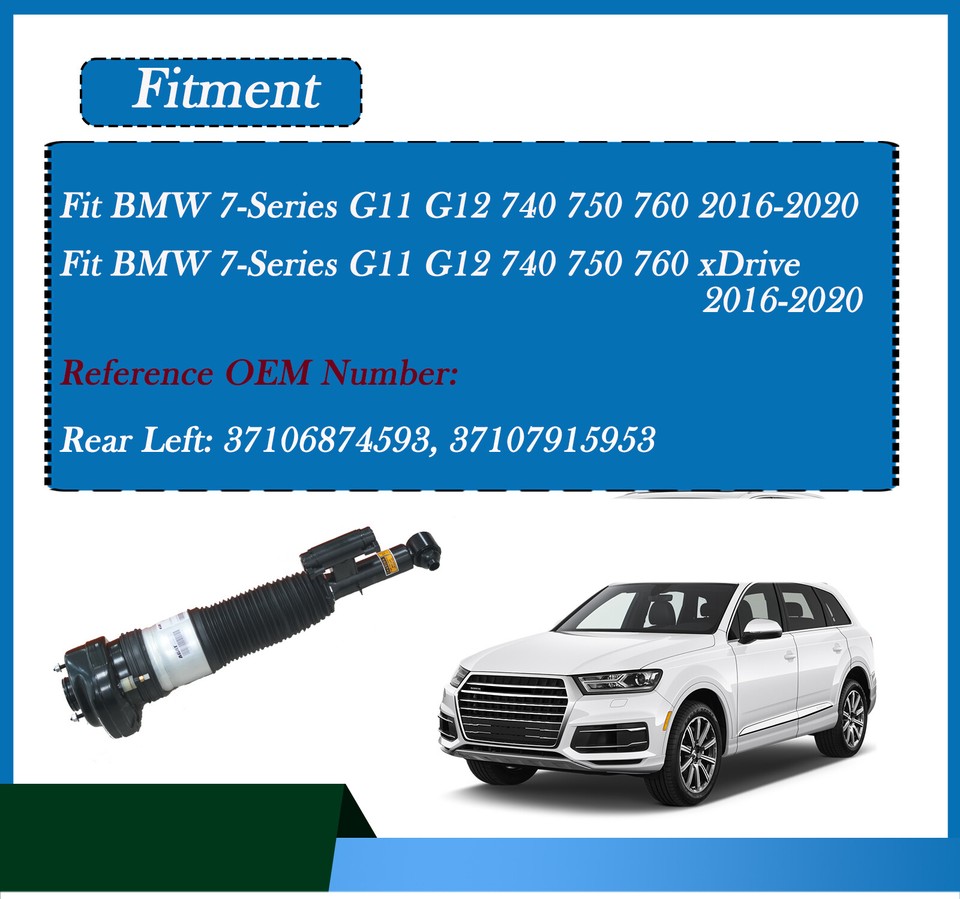 Rear Left Air Suspension Strut For BMW 7 Series G11 G12 740i 750i 760i ...