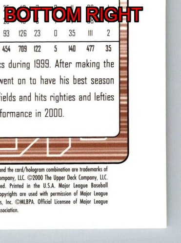 John Jaha First Baseman Oakland Athletics Upper Deck MVP 2000 Card 21 ...