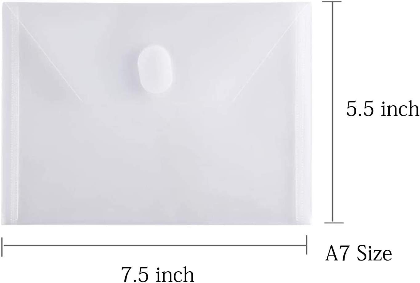 Waterproof A7 Clear Envelopes with Hook and Loop Closure - 100 Pack Or ...
