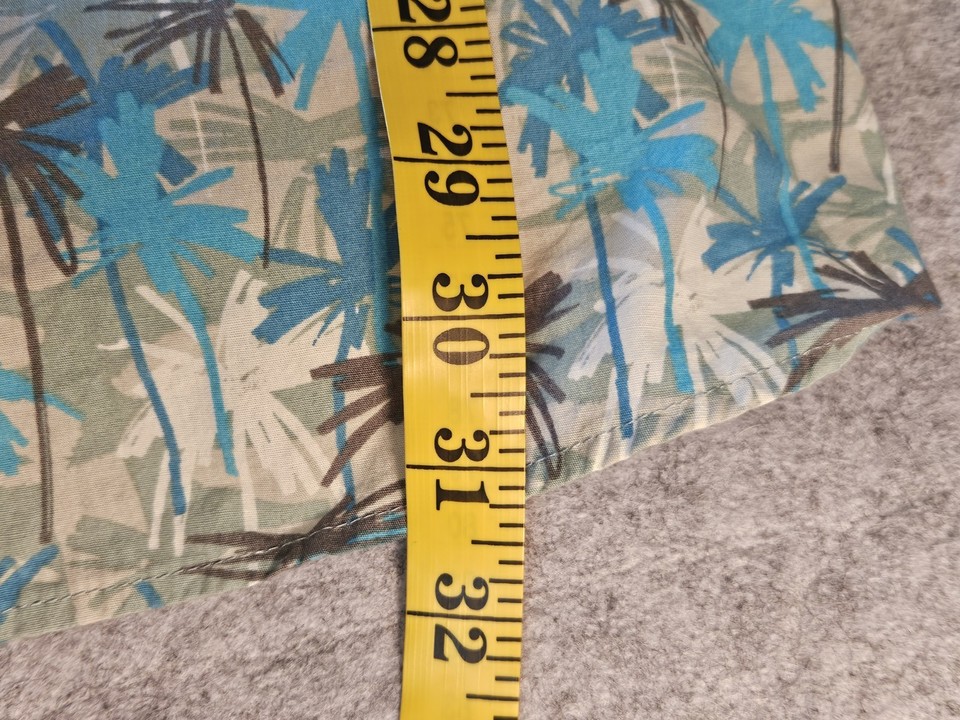 Oak Hill Hawaiian Shirt Men's 2XL Palm Tree Short Print Sleeve Beach ...