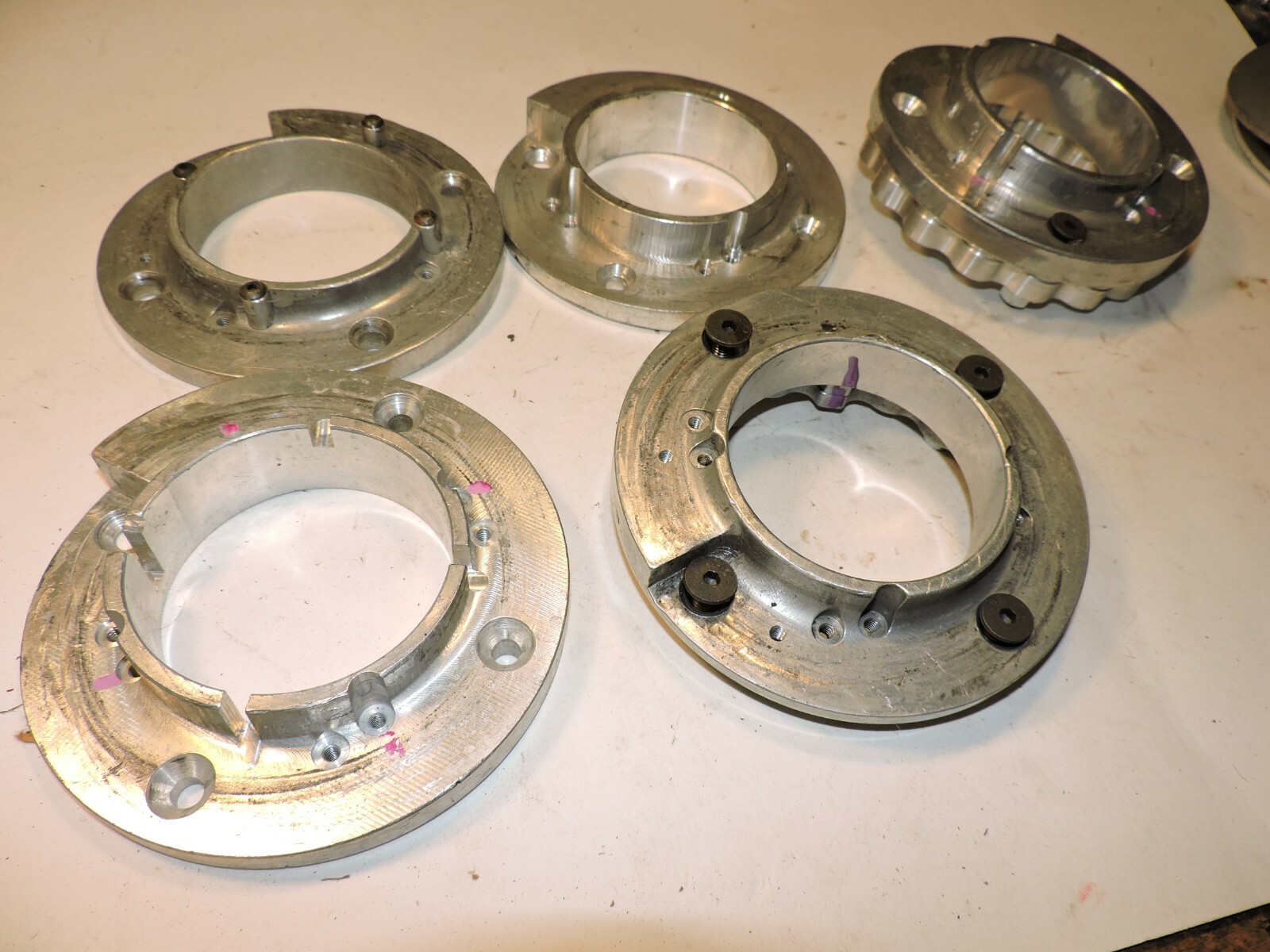 (5) ETG matching aluminum Front helix's & spacers 4 7/8" pattern ...