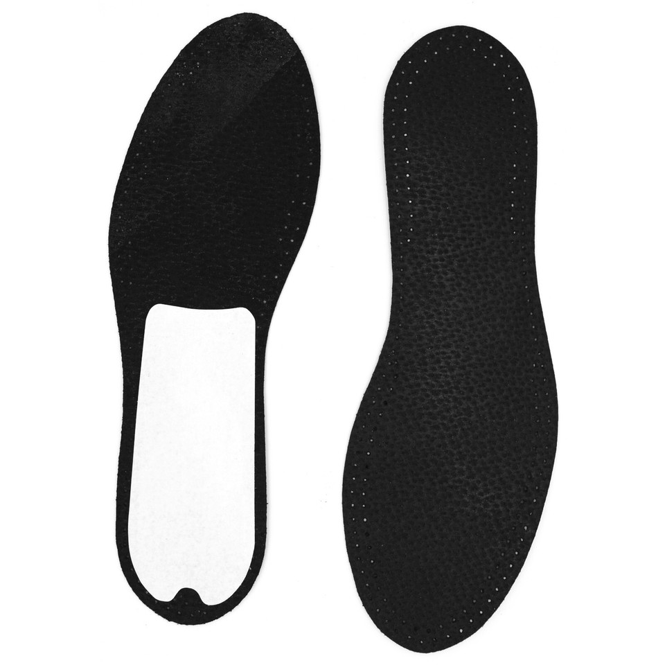 Pair Thin Leather Shoe Insoles Self-adhesive Inner Sole All Size Ladies ...
