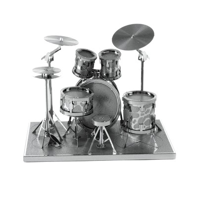 Fascinations Metal Earth Modern Drum Set 3D Laser Cut Steel Instrument ...