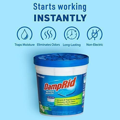 DampRid Refillable Moisture Absorber, 10.5 oz. Cups, 4 Pack, Fresh ...