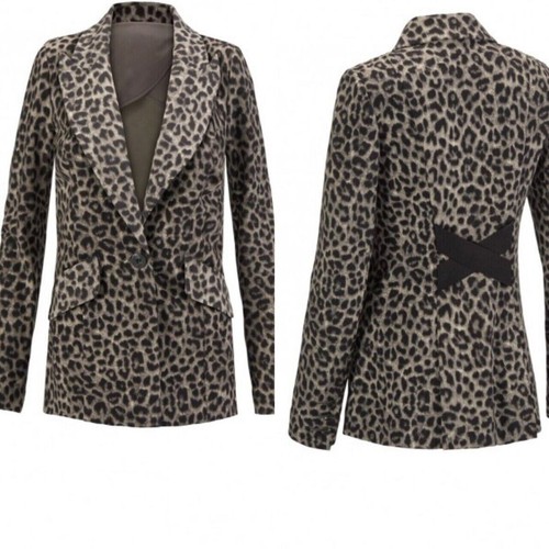 Cabi Size 4 Jungle Jacket Blazer With Stretch Leopard Print Ponte Knit ...