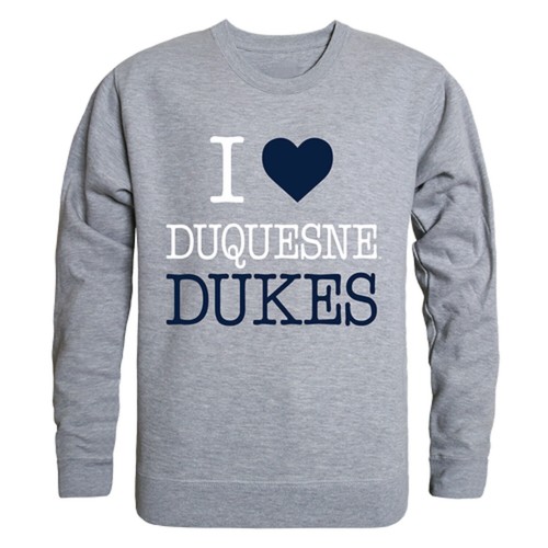 Duquesne University Dukes DU I Love Crewneck Sweatshirt Sweater | eBay
