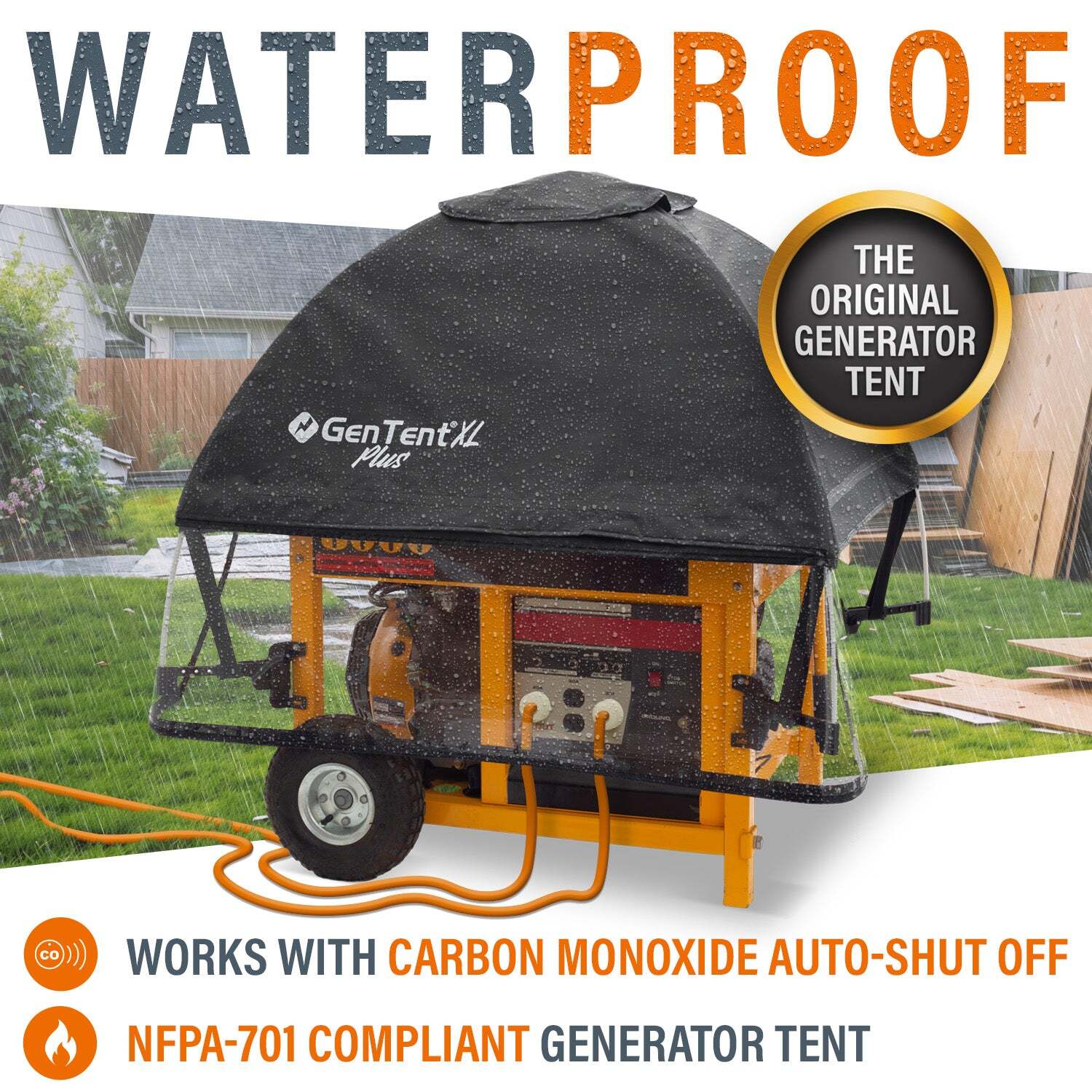 GenTent GTXPFUAPBK XL Plus Black Cover Universal Kit for Open Frame ...