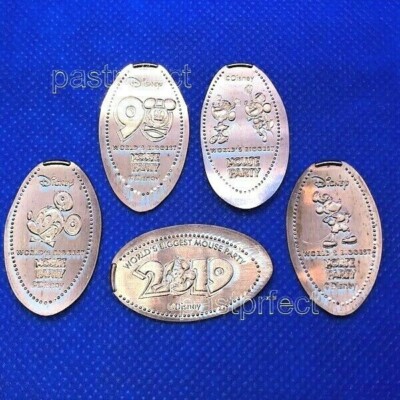 Disney World 5 Pressed Penny Set Mickey 90th Birthday Mouse Party WDW ...