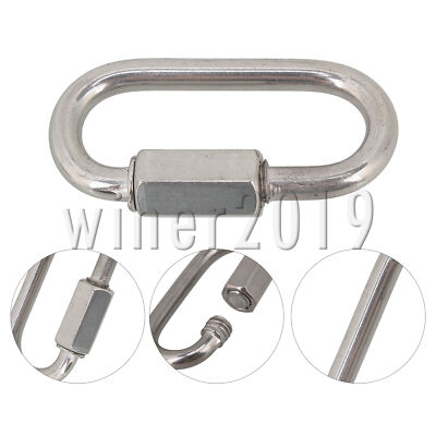 Stainless Steel Ring Screw Chain Connectors Quick Link Rigging M4 Pack ...