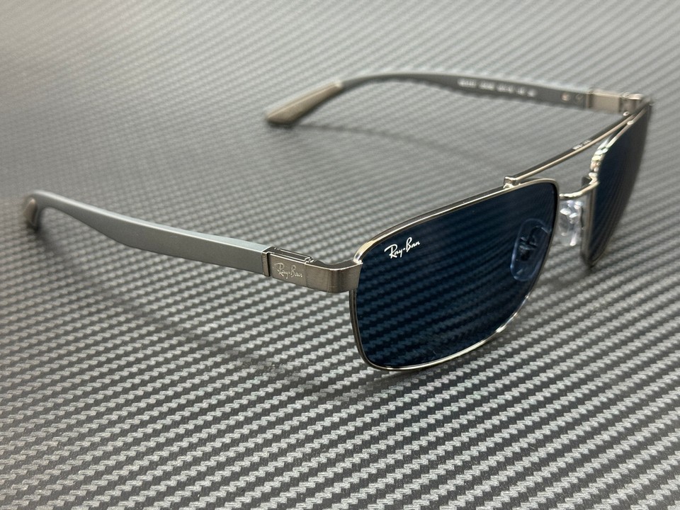RAY BAN RB3737 004 80 Gunmetal Blue Unisex 60 mm Sunglasses | eBay