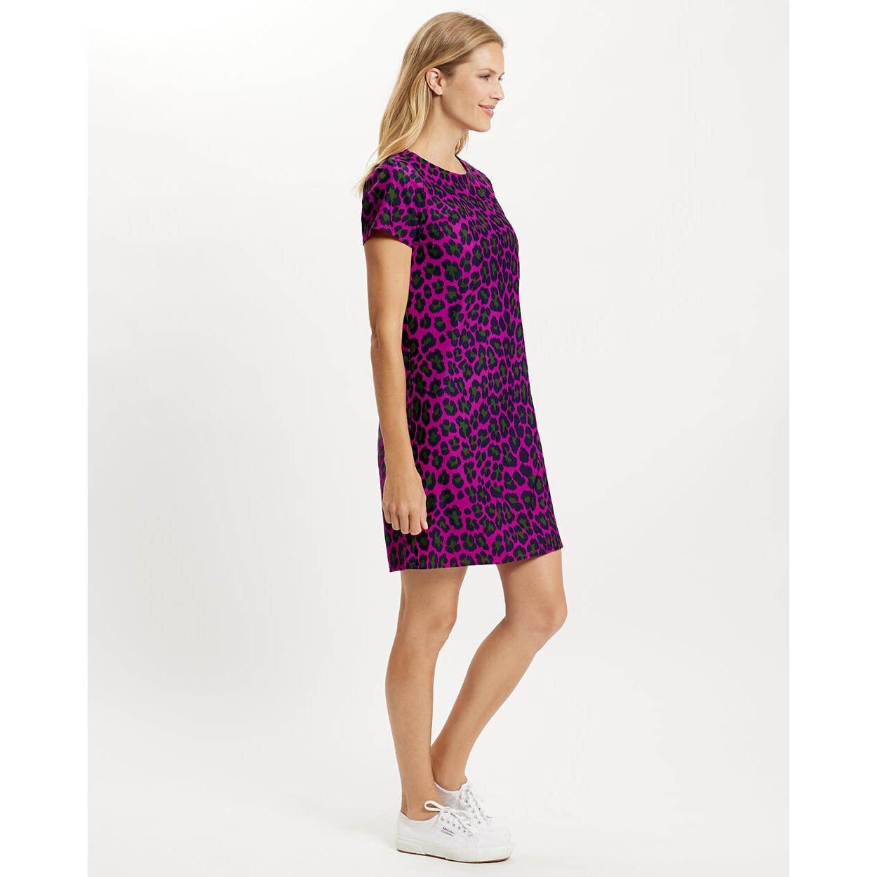 Womens Size XS Jude Connally Brown White Ella Dress in Classic Leopard ...