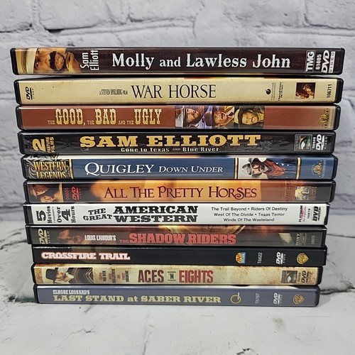 Westerns Western Cowboy Movies DVD Lot Of 11 Sam Elliott Tom Selleck | eBay