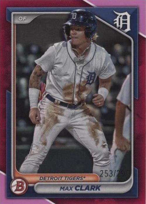 2024 Bowman - Prospects Max Clark #BP-74 Fuchsia Border /299 (RC) for ...