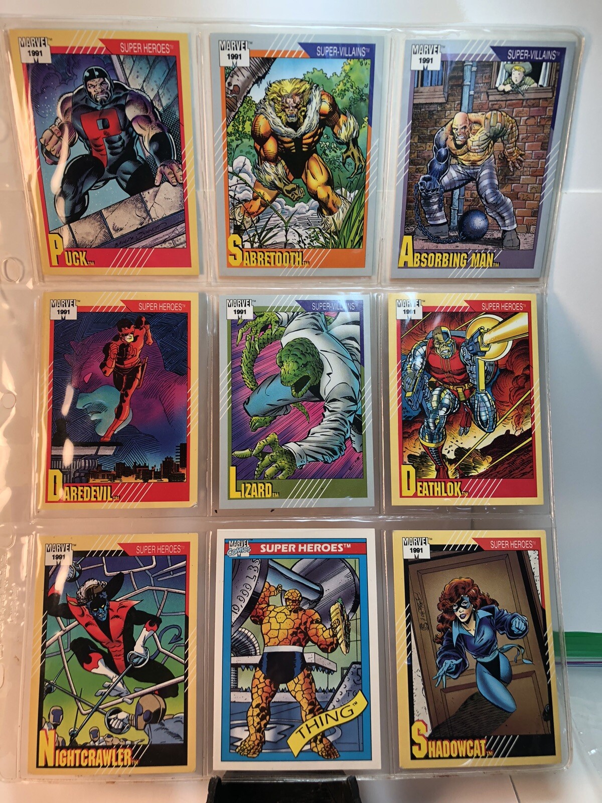 Vintage 1991 Comic Collecting Cards Set Of 9 Super Hero And Villains | eBay