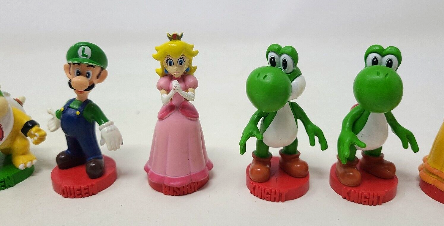 Mario Chess Luigi Peach Daisy Bowser Toad Birdo Shells Coins Lot of 28 ...