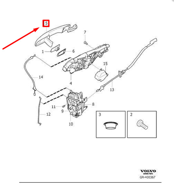Genuine Volvo 39842713 | Handle Part # 1 on Picture for sale online | eBay