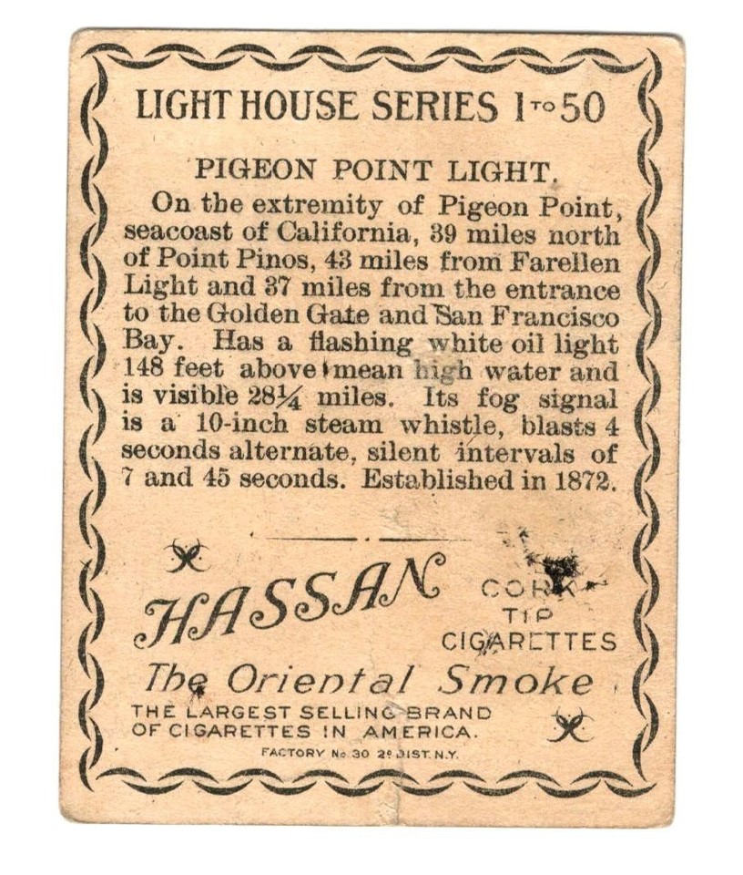 1910 T77 Hassan Cigarettes LIGHTHOUSE SCENES - U Pick ~ Updated 11/22 ...