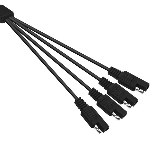 2 PCS SAE 1 to 4 Extension Cable Quick Disconnect Connector SAE DC ...