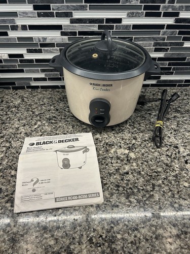 Black and Decker 7 cup Rice Cooker RC410 W/ Manual Tested/Working | eBay