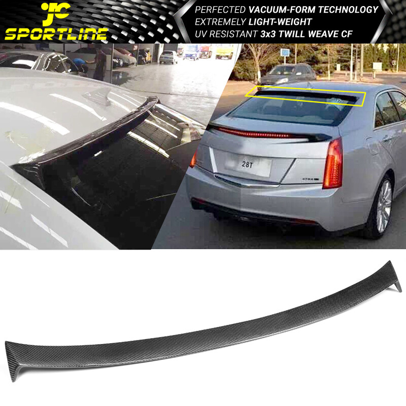 Fits 13-18 Cadillac ATS Sedan JC Style Rear Roof Spoiler Carbon Fiber ...