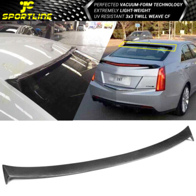 Fits 13-18 Cadillac ATS Sedan JC Style Rear Roof Spoiler Carbon Fiber ...