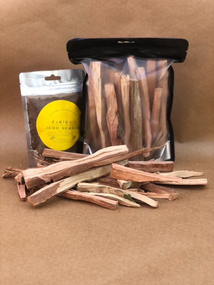 Pimento Wood chips 1 pound , 3oz Jerk season sample, Jamaican Jerk wood ...