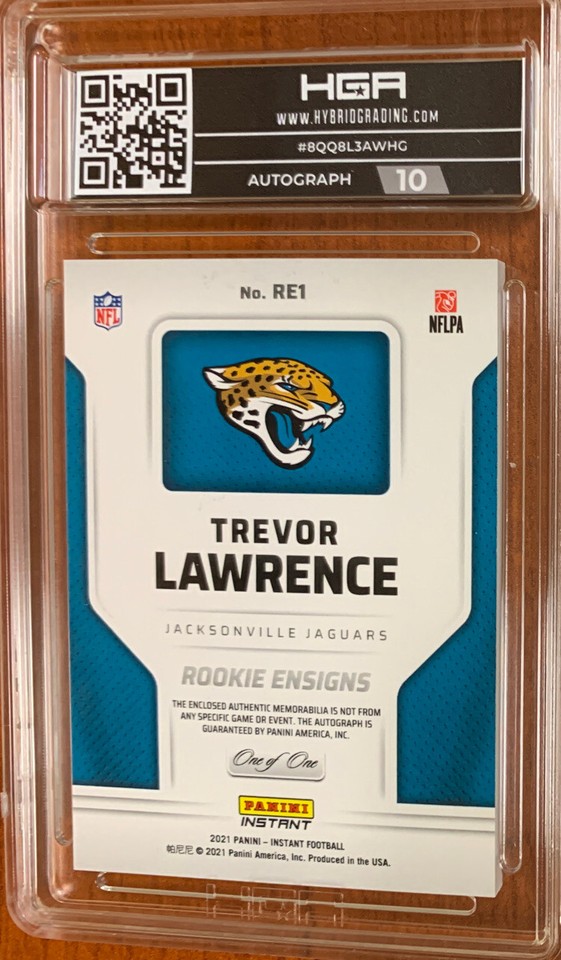 Trevor Lawrence Rookie Ensigns NFL Shield Patch Autographed 1/1 | eBay