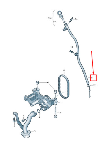 NEW VW CRAFTER 2EA 2EB 2ED 2EE 2EH 2EK TUBE FOR OIL DIPSTICK 03L115629F ...