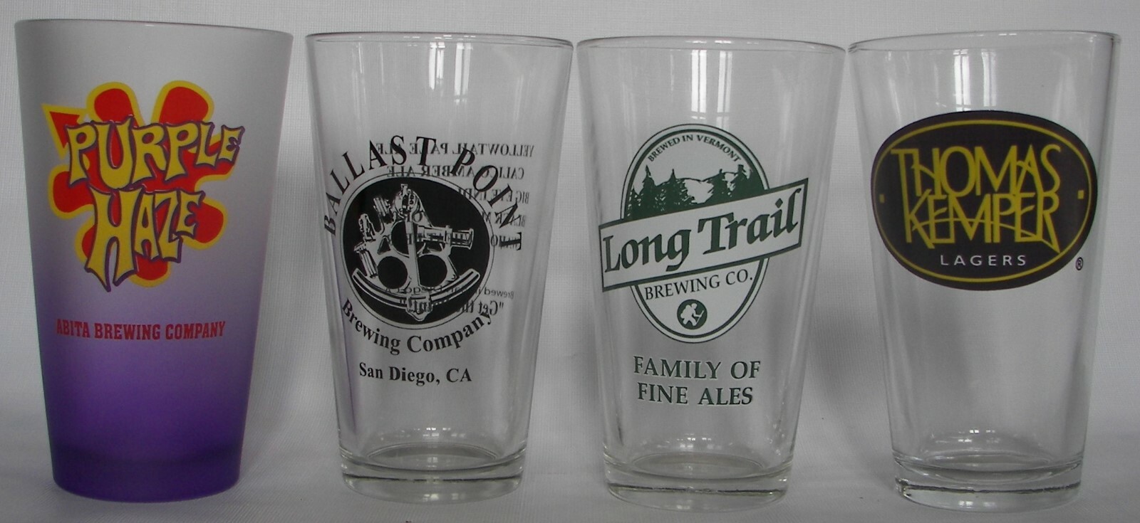 National micro beer, brewery pint glasses, your choice, pick 4 of 12 | eBay