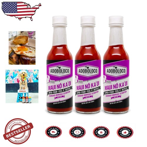 Gourmet Hawaiian Hot Sauce - Maui No Ka Oi Trinidad Moruga Scorpion, 3 x 5.6oz | eBay
