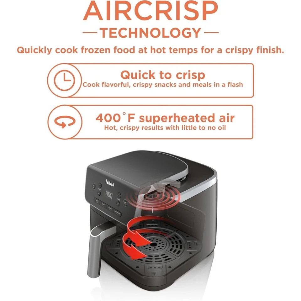 Ninja Air Fryer Pro 4in1 5QT Air Crisp Technology Nonstick Basket AF141 ...