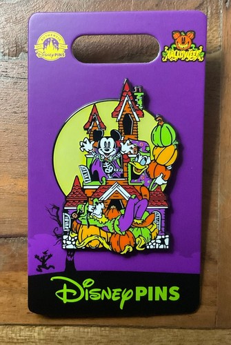 Disney Happy Halloween Mickey Donald Goofy Haunted House Pin IN HAND | eBay