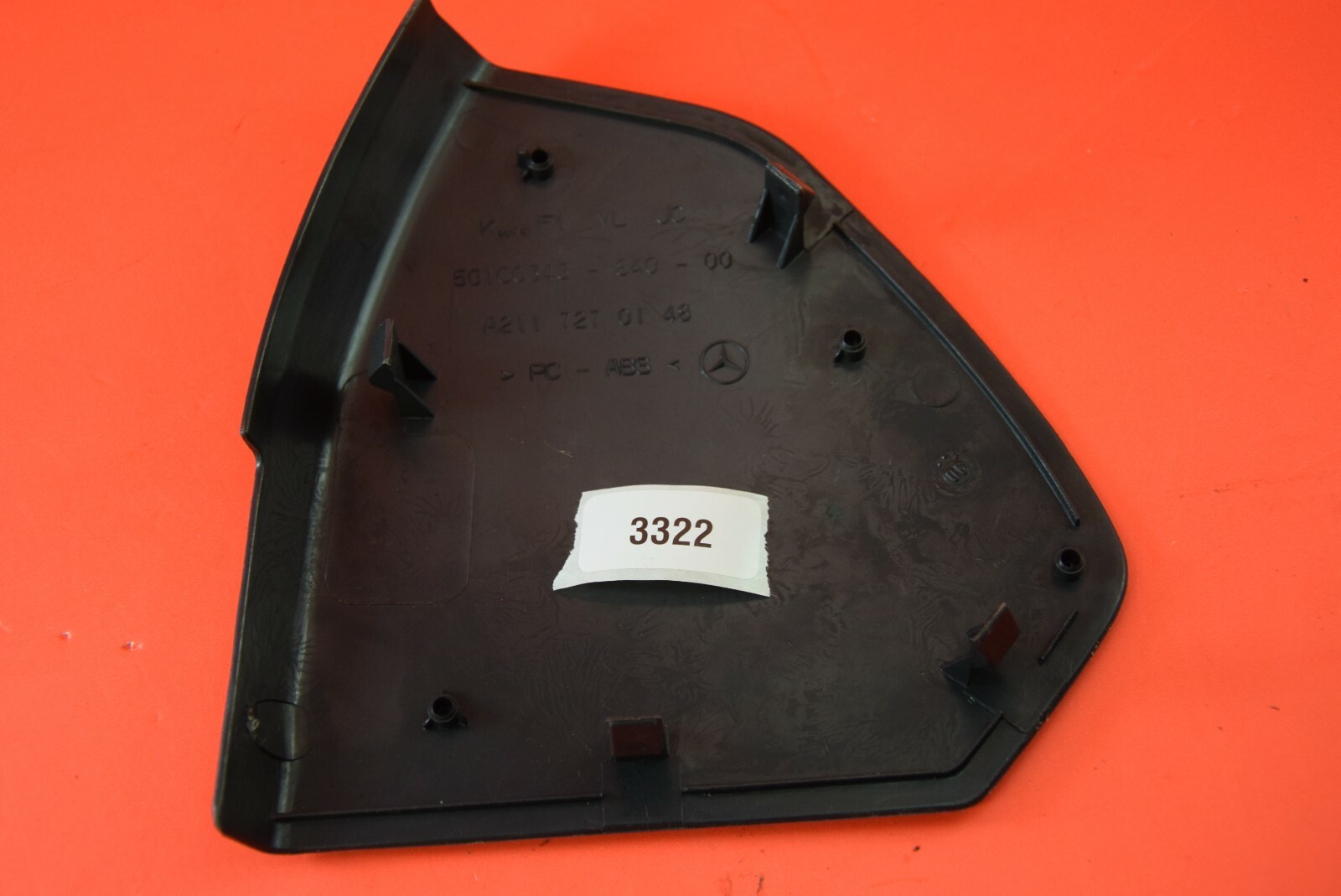 B#33 MERCEDES W211 03-09 FRONT LEFT DOOR PLASTIC COVER TRIM BLACK ...