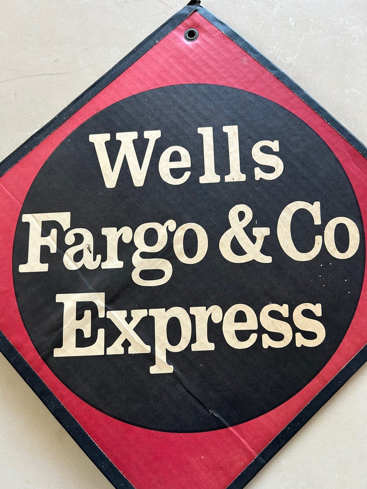 Vintage Wells Fargo & Co Express Freight Sign White & Co W.F.&Co Pikes ...