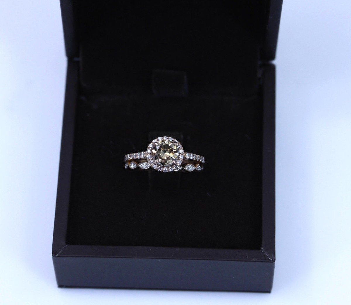 Le vian chocolate bridal chocolate diamond wedding ring sets 60 photos ...