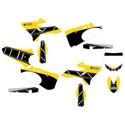 R Tech Revolution YZ retro graphic kit Yellow highlight FREE SHIP!! | eBay