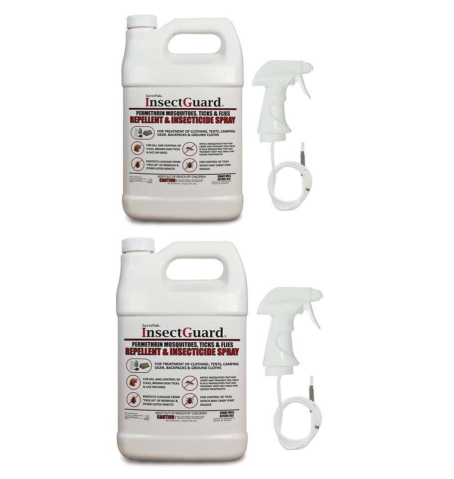 InsectGuard Permethrin Mosquitoes Repellent & Insecticide Spray Gallon ...