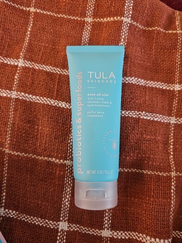 TULA Acne All-Star 3-in-1 Acne Cleanser, Mask+Spot Treatment 4oz Sealed ...