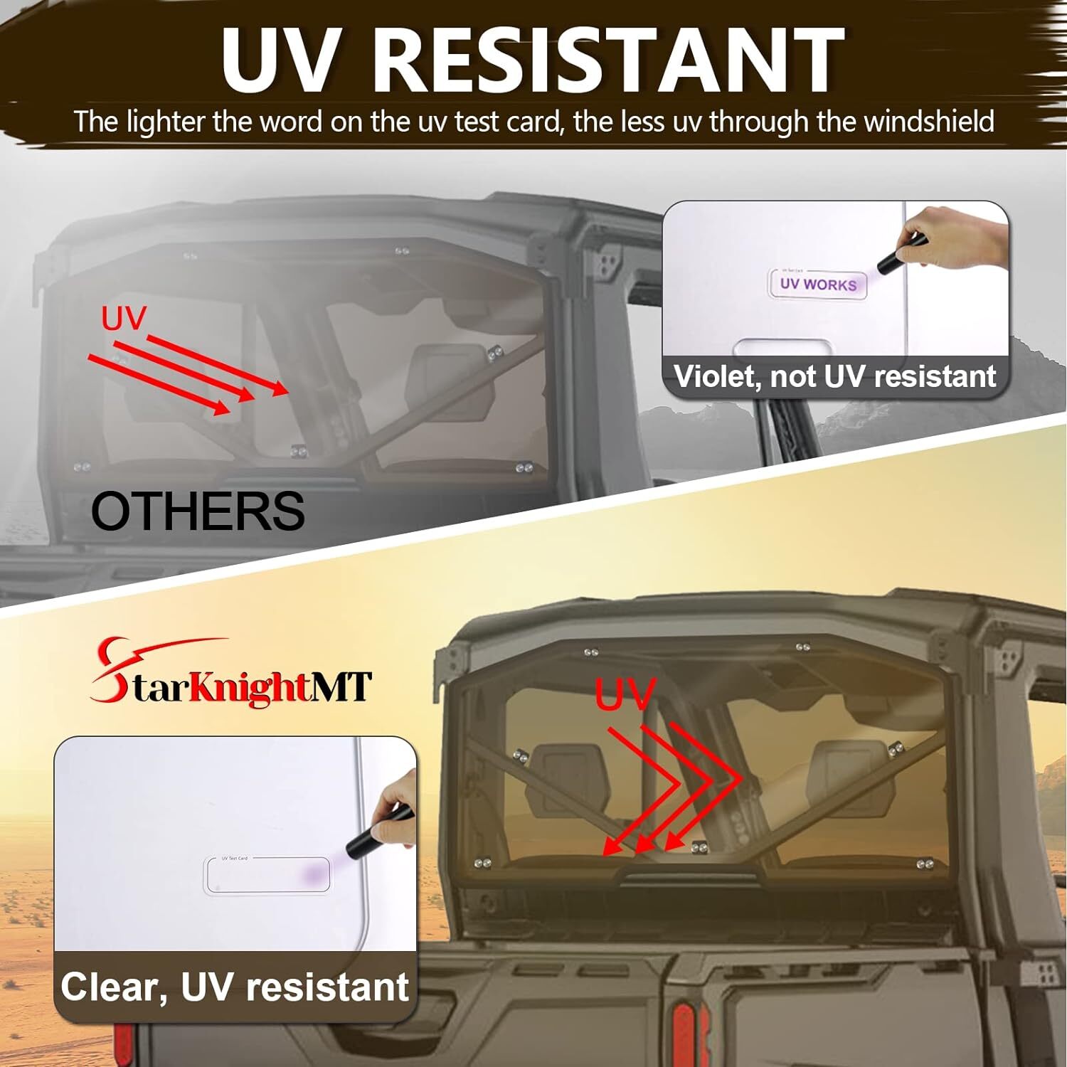 Full Tint Back Window Rear Window for Can-Am Defender 16-23 HD5 HD8 ...