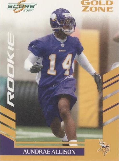 2007 Score - Rookie Aundrae Allison #349 Gold Zone /600 (RC) for sale ...