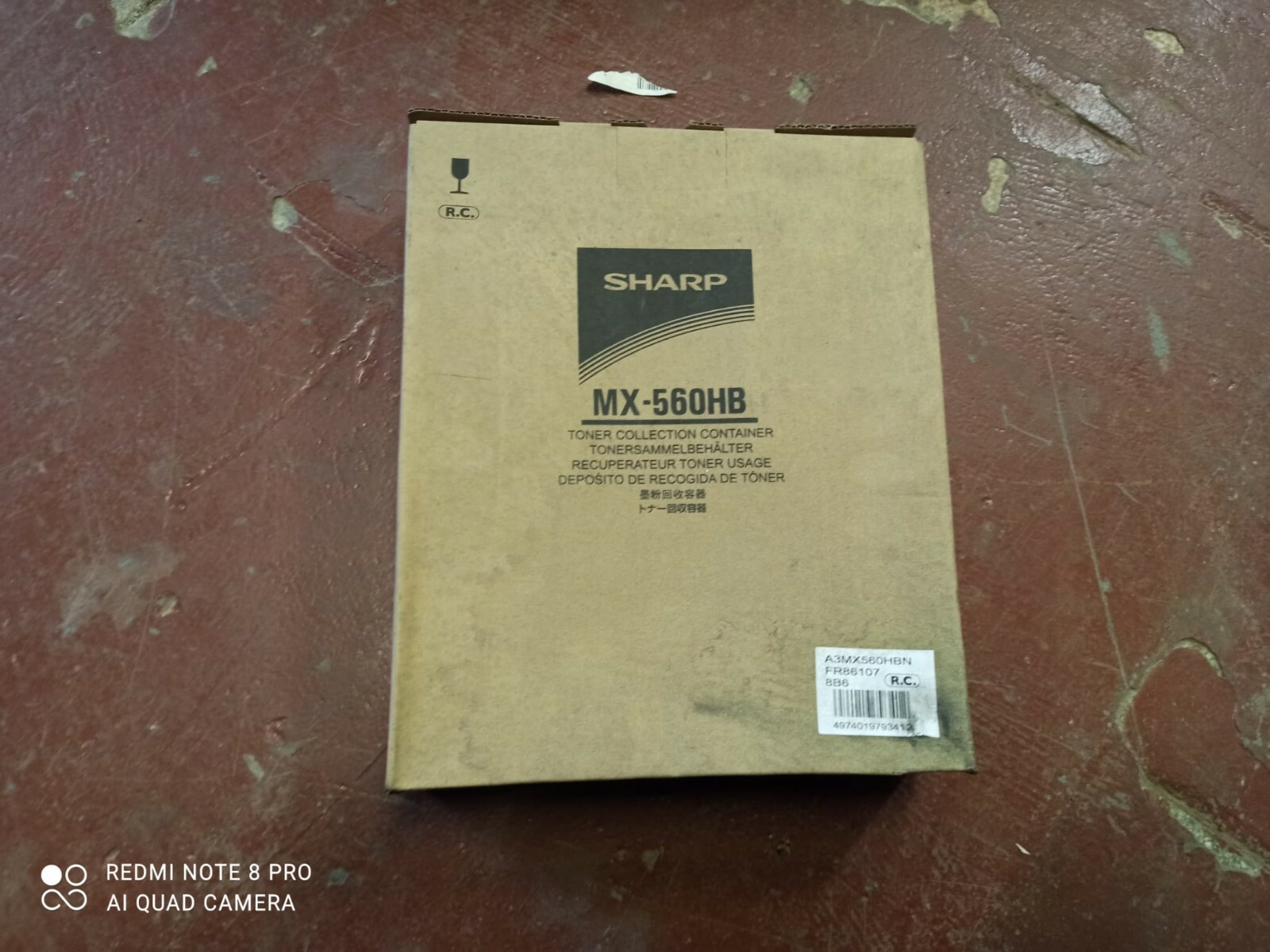 2 X Sharp Mx-560hb Toner Collection Container Mx-364 365 364 465 564 ...